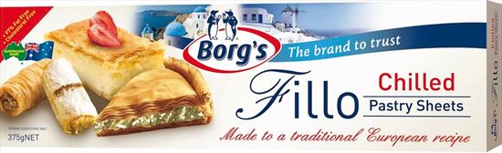 GG's Gourmet Foods. Pastry, Filo Sheets (Borg) 375g (10)
